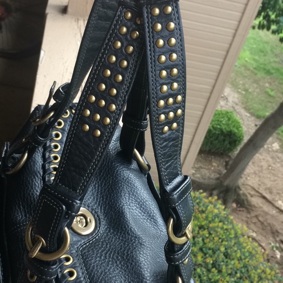 Coach | Bags | Coach Studded Black Leather Purse | Poshmark